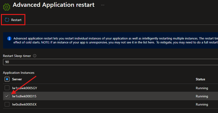 Restarting Web App Instances | Chester Beckett